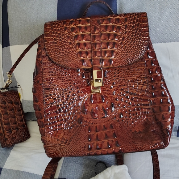 Brahmin | Bags | Beautiful Women Backpack And Pouch Set | Poshmark